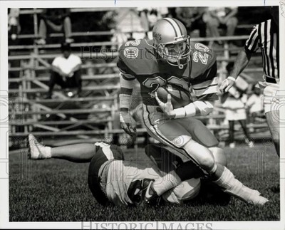 1988 Press Photo Chris Sutch and Bradey Stickler at Steel High Football ...