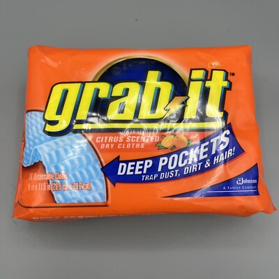 Pledge Grab It Dry Cloths Orange Citrus -16 Dry 8 in x 11.5 in ...