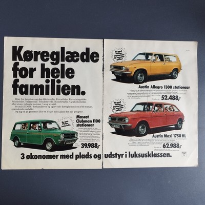 2 page advert for Mascot Clubman 110, Austin Allegro 1300 and Austin ...