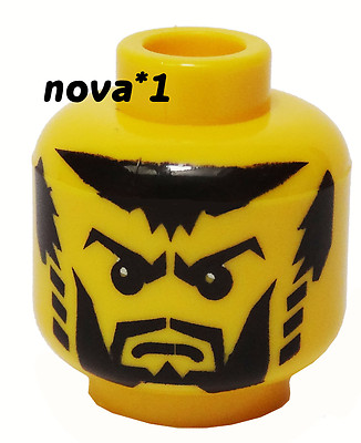 LEGO HEAD ANGRY EYEBROWS & BEARD FOR MINIFIGURE NEW | eBay