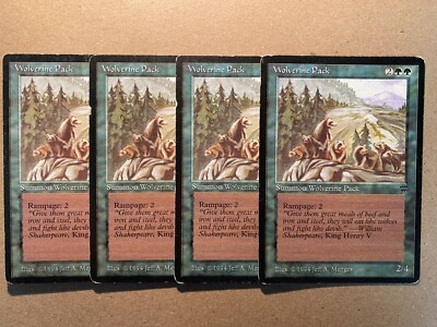 MTG 4x Wolverine Pack Legends OLD SCHOOL Pauper Magic the Gathering ...