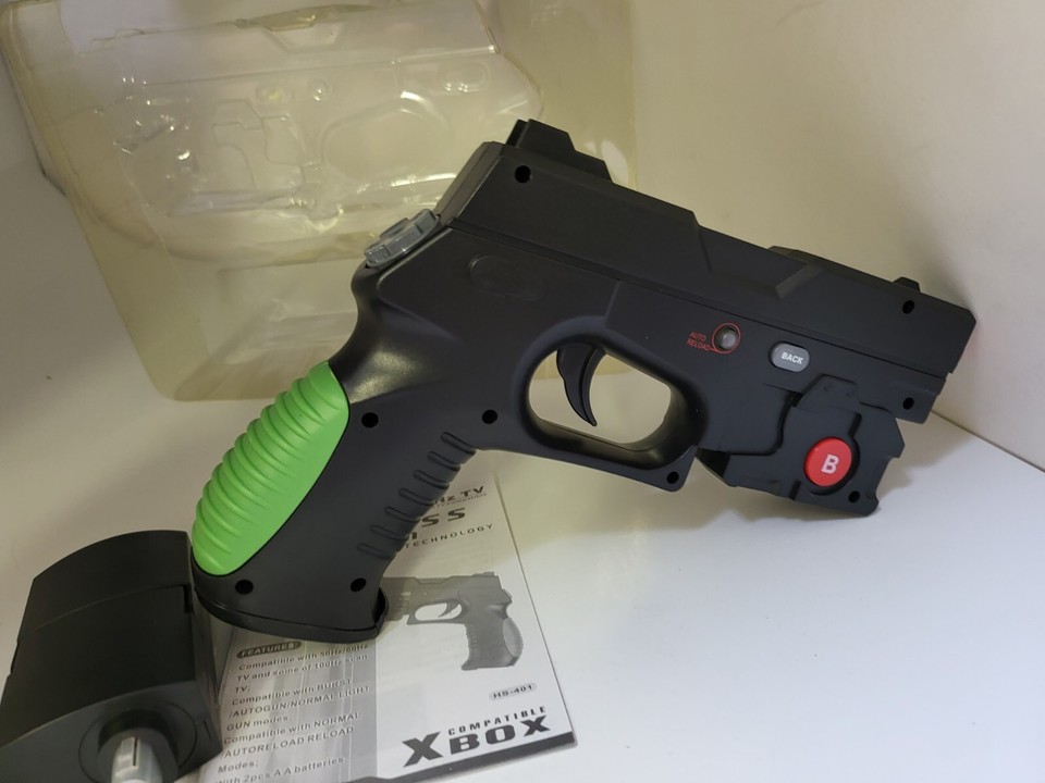 WIRELESS Light Gun Shotgun Auto Reload for First Original XBOX Game ...