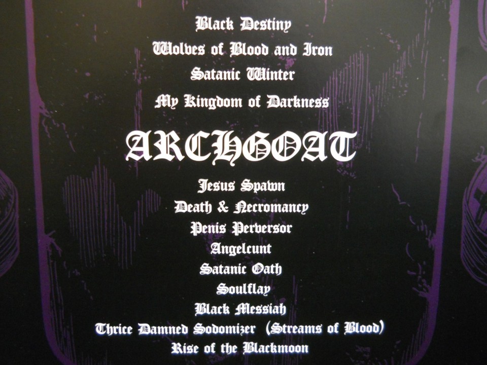 Archgoat Satanic Warmaster LP 2015 Lim 222 NM Lux Satanae Blasphemy ...