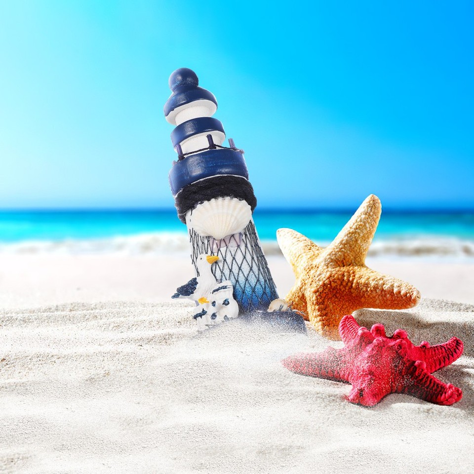 Handmade Pine Lighthouse Decor Nautical Model for Home Decor | eBay ...