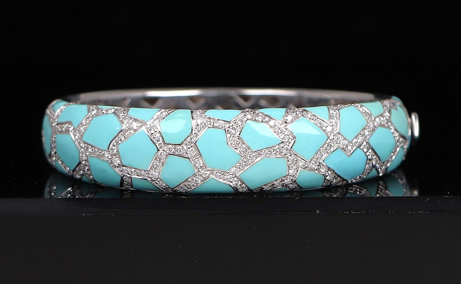 $23500 Roberto Coin 18K White Gold Diamond Turquoise … - Gem