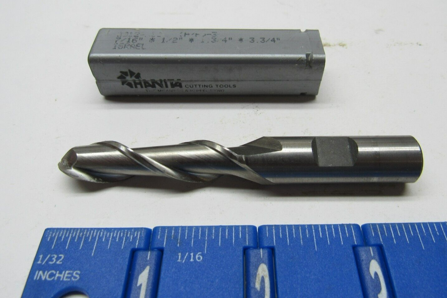 HANITA 7/16" 2-FL SINGLE END CENTER CUTTING LONG HIGH SPEED BALL NOSE ...