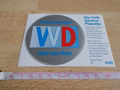 Autocollant WD - SERVICE D'ASSURANCE VOLKSWAGEN | eBay