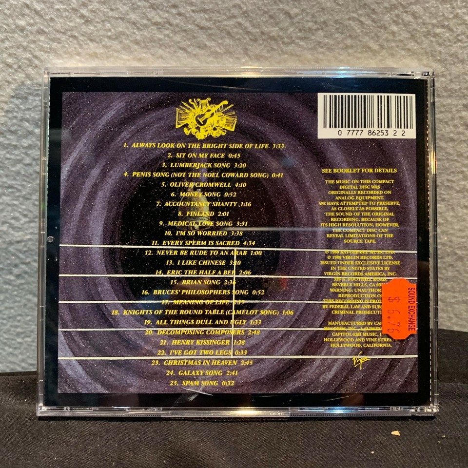 Monty Python Sings by Monty Python (CD, Nov-1991, Virgin) - Used ...