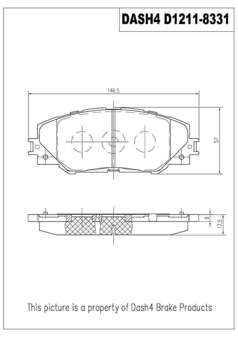 Disc Brake Pad Set-Premium Organic Pads Dash 4 Brake D1211 for sale ...