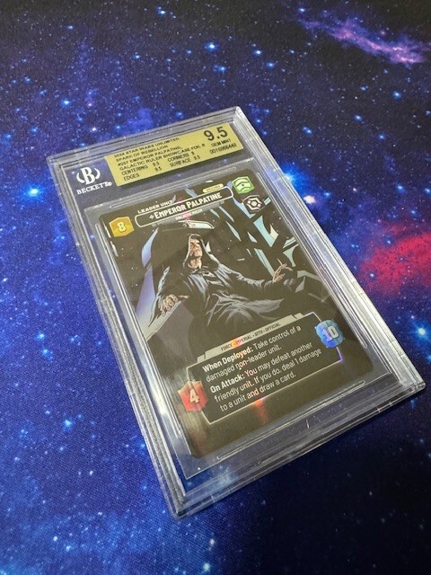 Star Wars unlimited showcase Emperor Palpatine Graded Beckett 9.5 Gold ...
