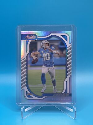 2022 PANINI ABSOLUTE #87 JUSTIN HERBERT HOBBY BASE HOLO SILVER CHARGERS ...