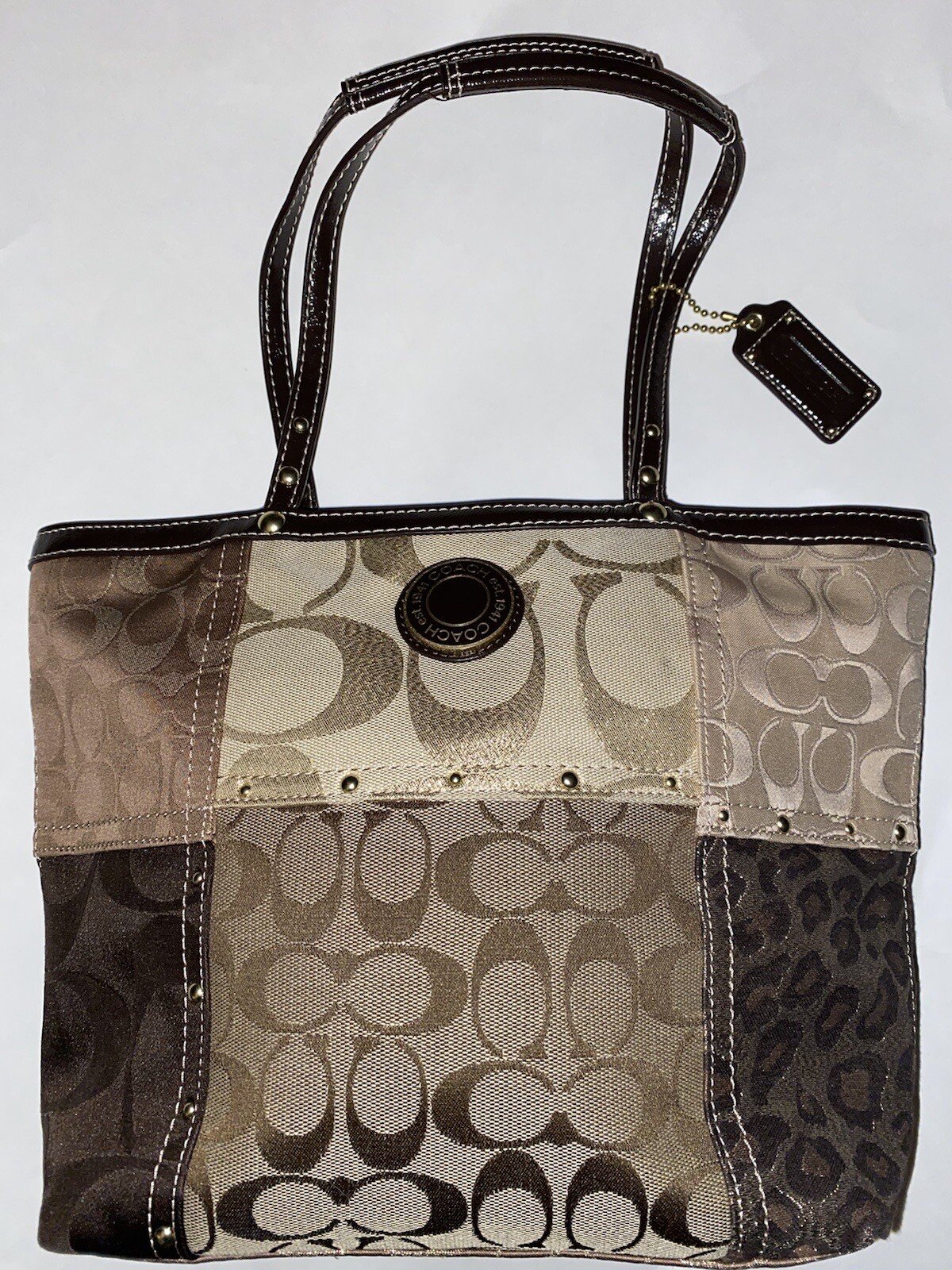 Coach Bag Legacy Signature Patchwork Tote Authentic G… - Gem