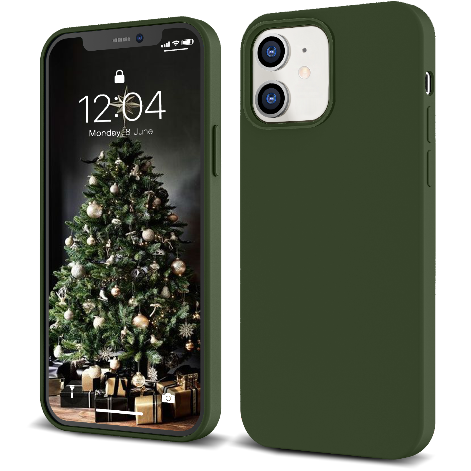New iPhone 12 Mini Silicone Case Premium, Dark Green (5.4”) | eBay