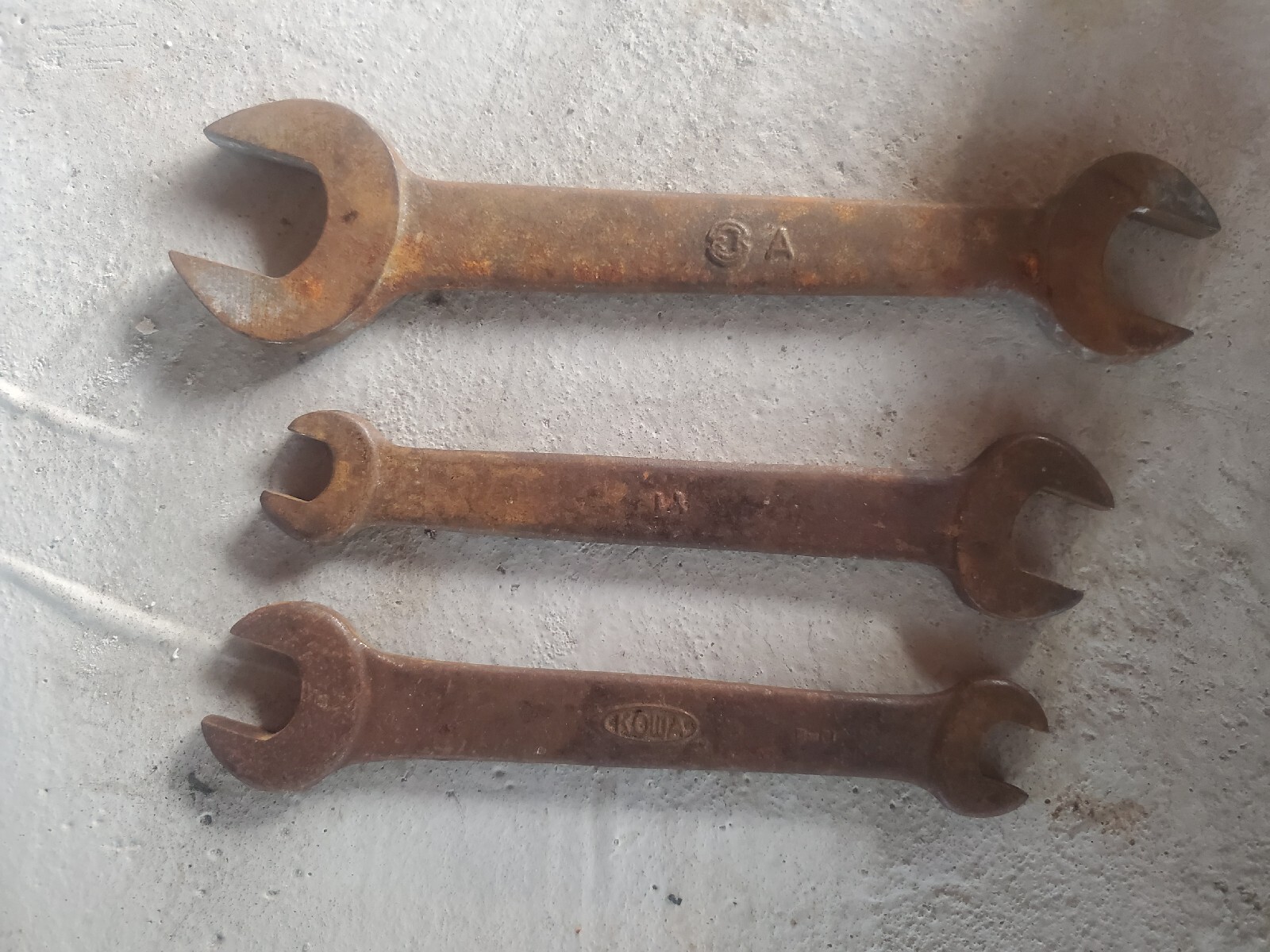 Motorcycle Wrenches Lot of 3 Japan Metric 10 14 17 19 Open End Kowa | eBay