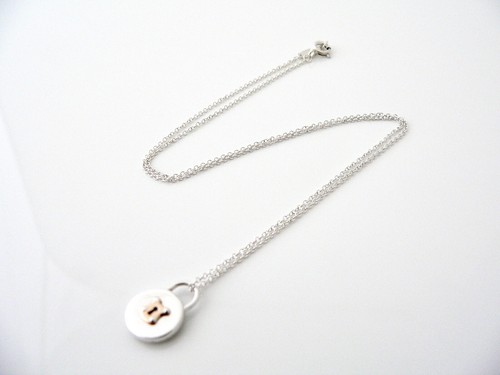 Tiffany & Co 18K Gold Silver Key Hole Circle Necklace Charm Chain Gift ...