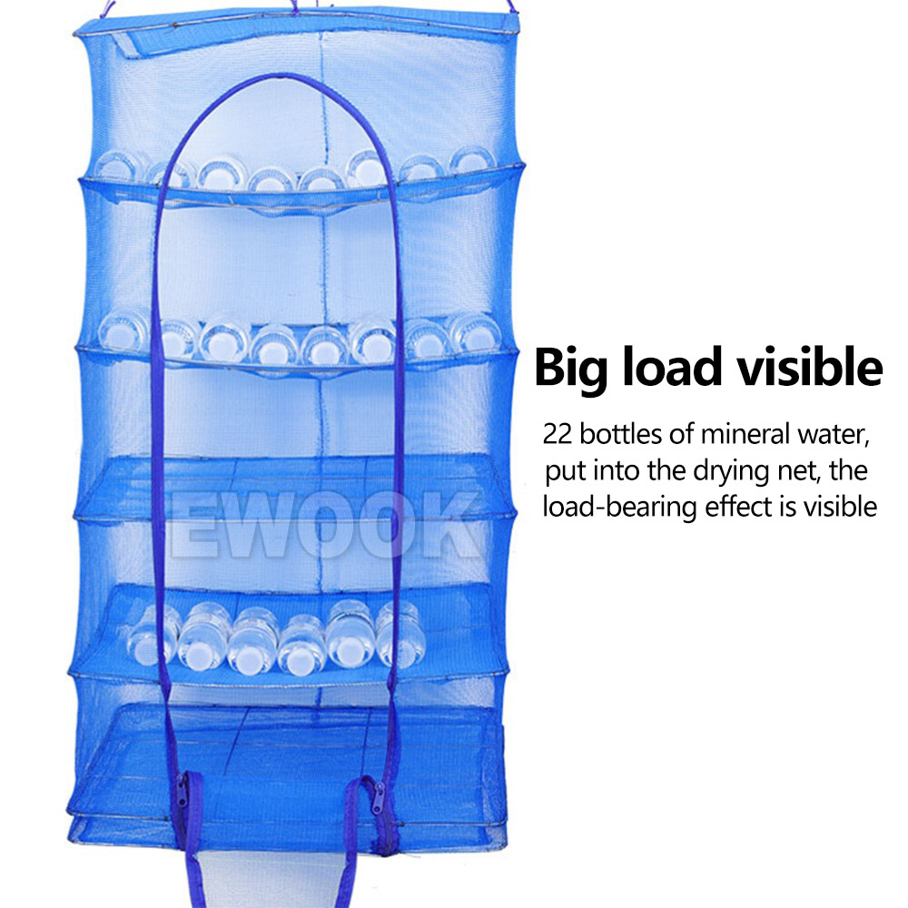 3/5 Tiers Air Drying Net Vegetable Dehydrator Fruit Meat Fishing Jerky ...