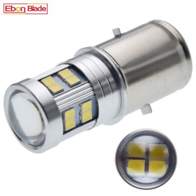 1 X 6V BA20S Motorcycle LED Headlight Bulb White Light For Scooter ...