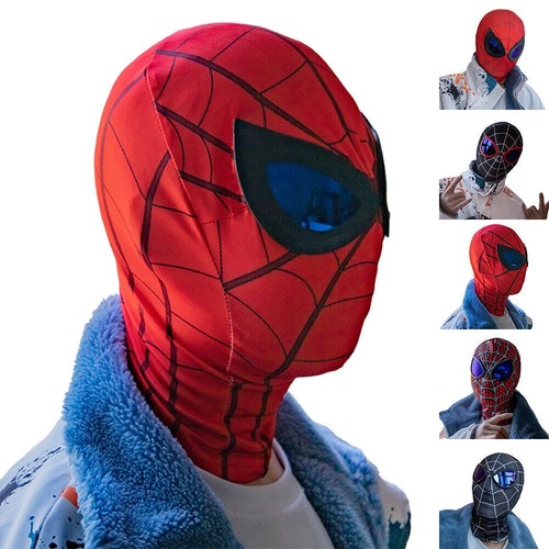 Halloween Spider-Man Lenses Spiderman Superhero Face Mask Party Cosplay ...