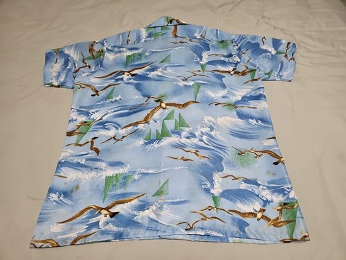 Vintage Waikiki Holiday Albatross Gooney Birds Button-up Hawaiian Shirt ...
