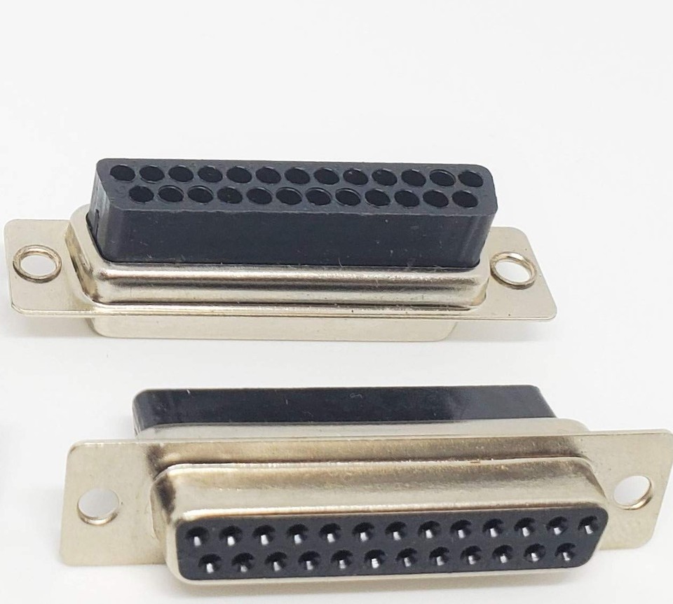 10 Pack DB25 Female D-Sub 25 Pin Crimp Type Connector No Pin Included ...