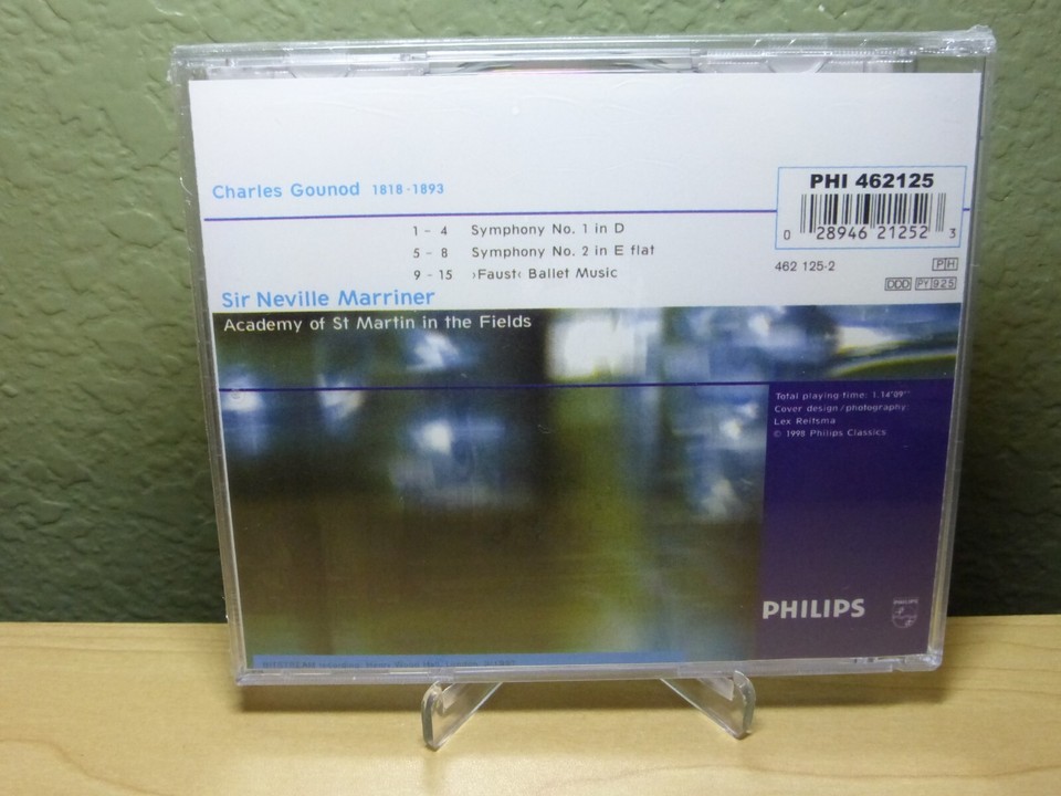 Gounod: The 2 Symphonies; Faust Ballet Music (CD, Aug-1998, Philips ...