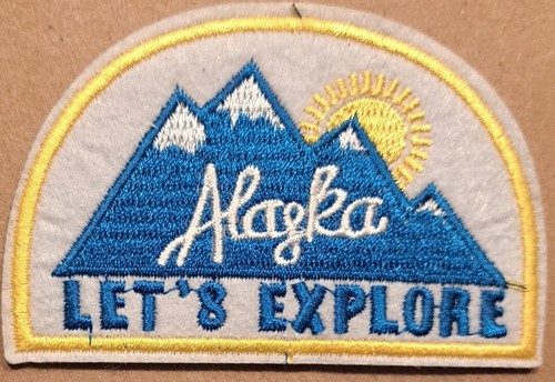 Alaska Let's Explore embroidered Iron on patch | eBay