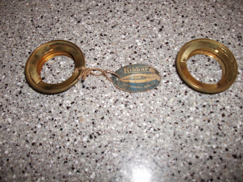 TWO VINTAGE NEW OLD STOCK BRASS Oil Lamp Collars? | eBay
