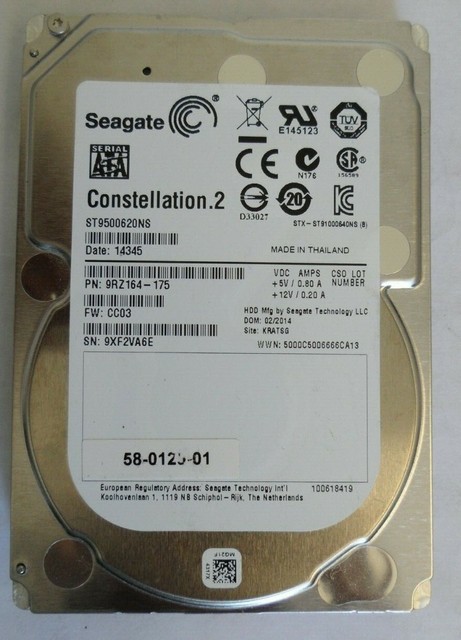 Seagate Constellation.2 9rz164-175 500gb SATA HDD St9500620ns for sale ...