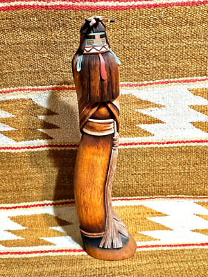 OUTSTANDING CARVED 13" HOPI LONGHAIR HEOTO KACHINA FAMOUS CARVER LAUREN ...