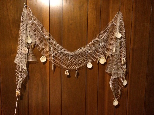 Fish Net Sea Shells Light Strand Outdoor Indoor Nautical Seaside String ...