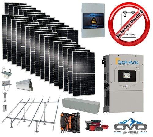 15KW Complete Offgrid Solar Kit + 15K Sol-Ark Inverter +15.4KW Solar ...