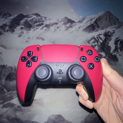 Sony PS5 Dualsense Controller “Two-tone OEM Red/Black” (No Mods, All ...