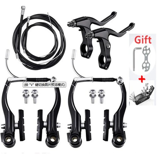 Bicycle V Brake Set MTB Caliper Set Linear Pull with Brake Pads and ...