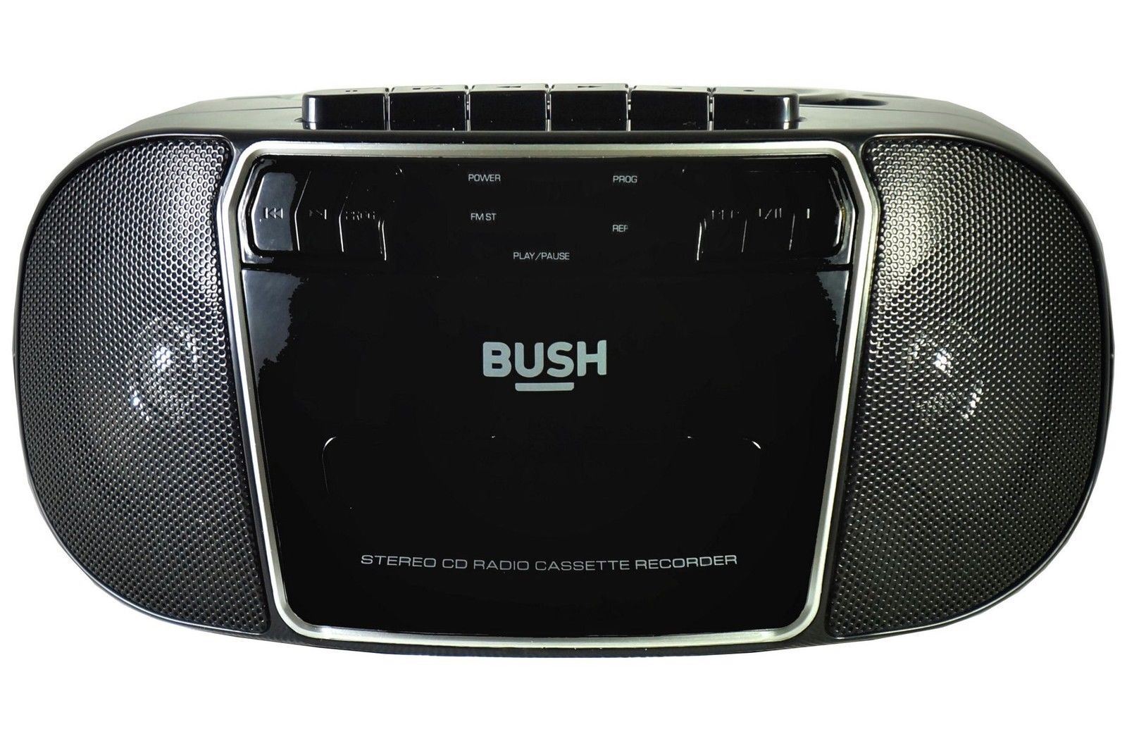 Bush KBB500 CD Radio Cassette Boombox - Black Silver (NEW) + WARRANTY ...
