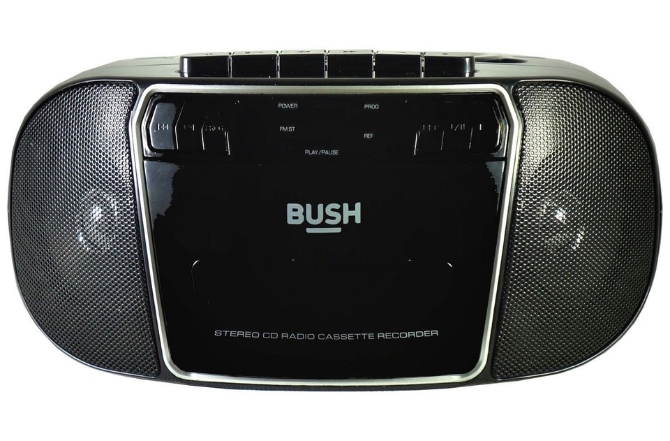 Bush KBB500 CD Radio Cassette Boombox - Black Silver (NEW) + WARRANTY ...