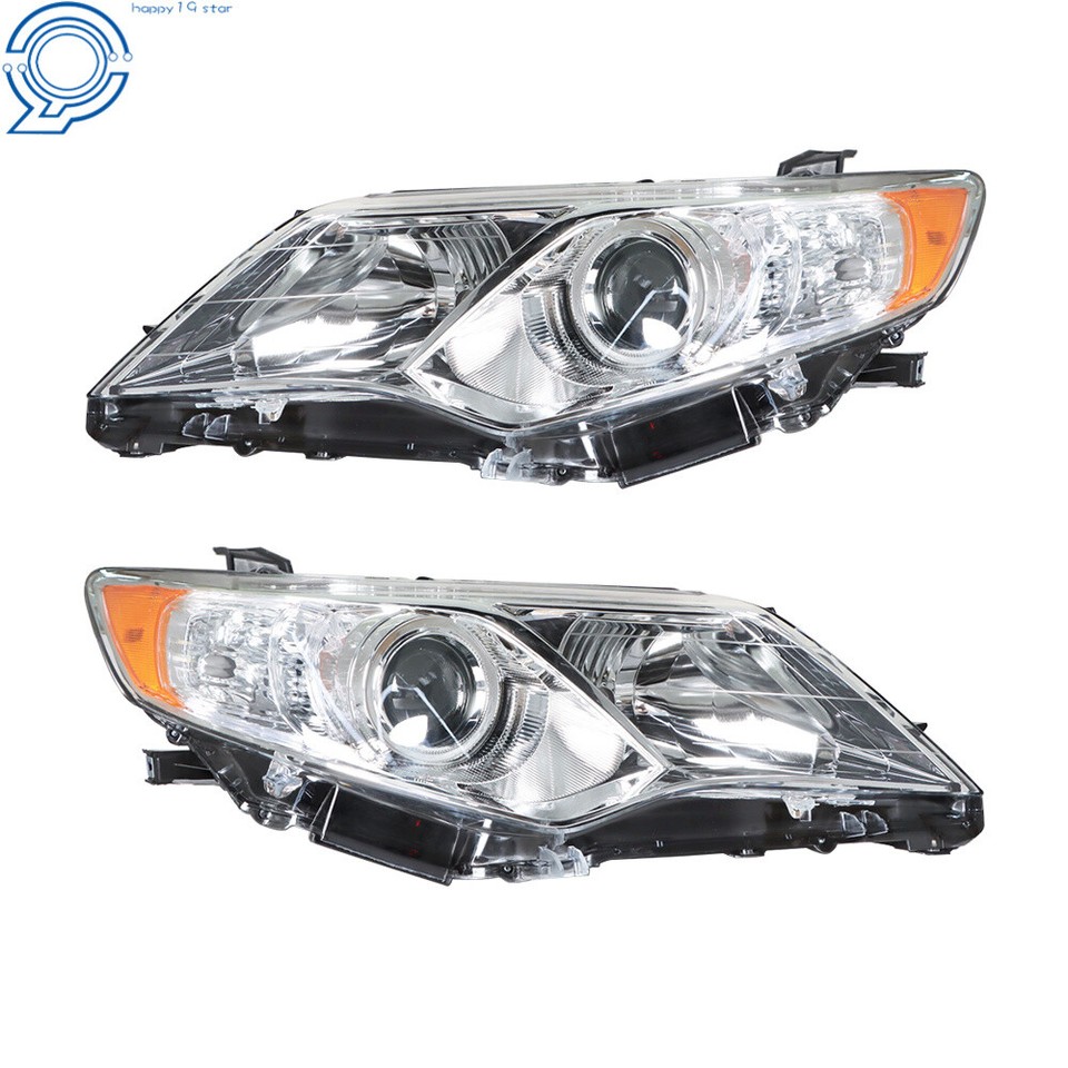 Projector Chrome Headlight Assembly Left+Right For Toyota Camry 2012 ...