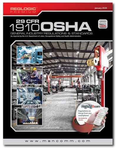Mancomm's OSHA General Industry CFR 1910 January 2020 Book Premium | eBay