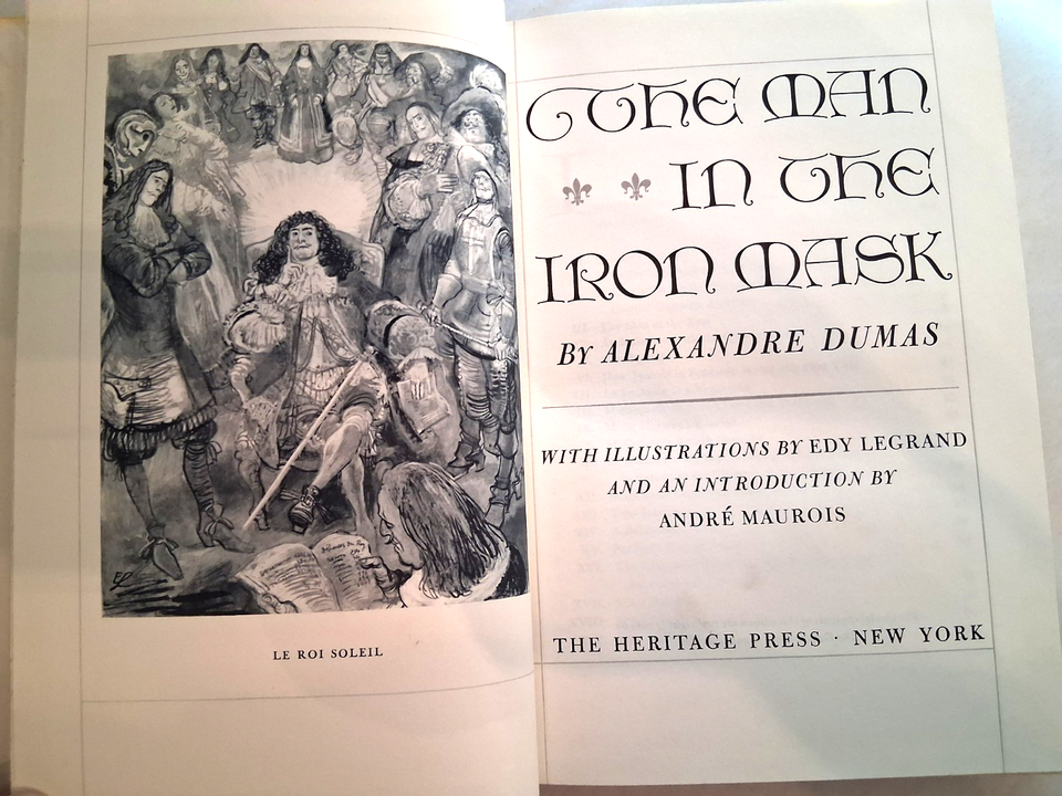 The Man In The Iron Mask ~ Alexandre Dumas, 1964 Heritage Press, w ...