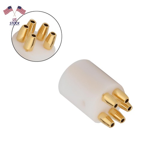 Gold Plated 5-Pin HiFi DIN Male Female Plug For Tonearm Vinyl Record ...
