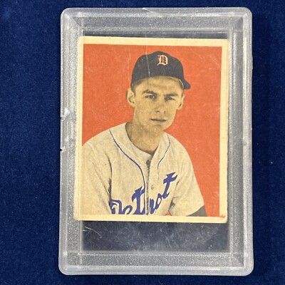 VTG 1949 Ted Gray Detroit Tigers Bowman Baseball Card No 10 Of A Series ...