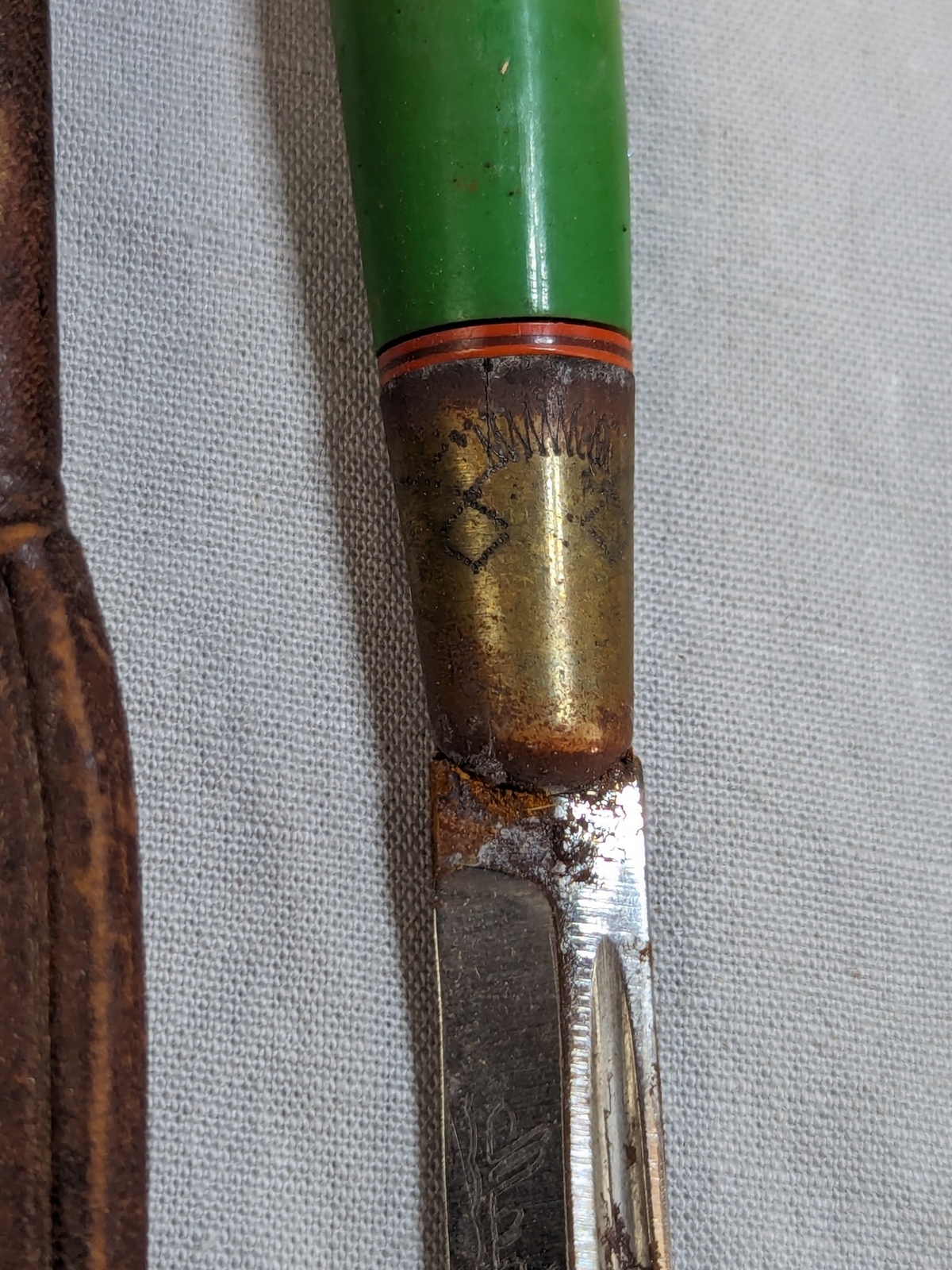 RARE Vtg PUUKKO KNIFE FINLAND, SMALL LETTER OPENER 5.5” long w Leather ...