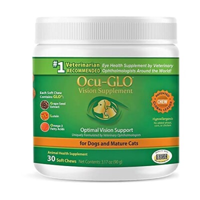Ocu-GLO Cat & Dog Senior Supplement for Eye Support - Soft Chews Vision ...