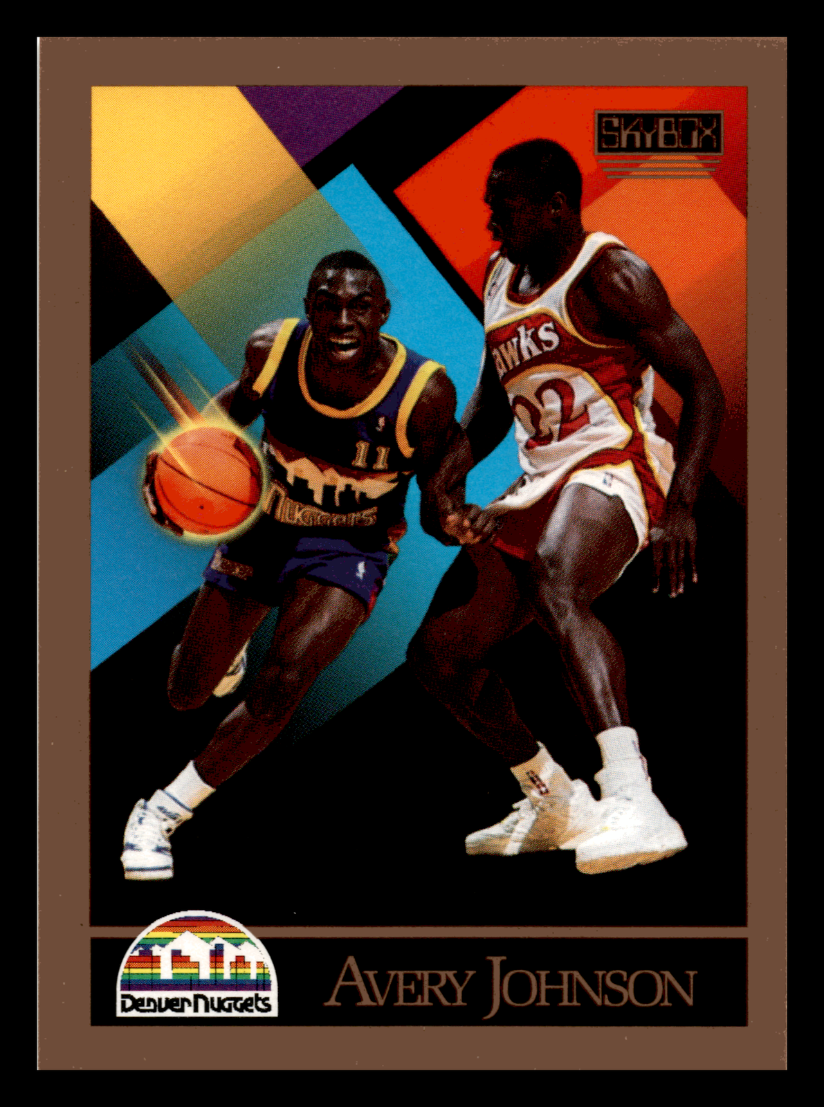 Avery Johnson RC 1990 SkyBox #380 Rookie Denver Nuggets Centered Mint ...
