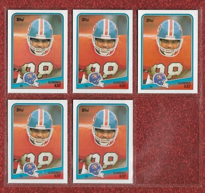 NM-MINT OR BETTER (5) CARD LOT 1988 TOPPS #28 CLARENCE KAY ROOKIE RC ...