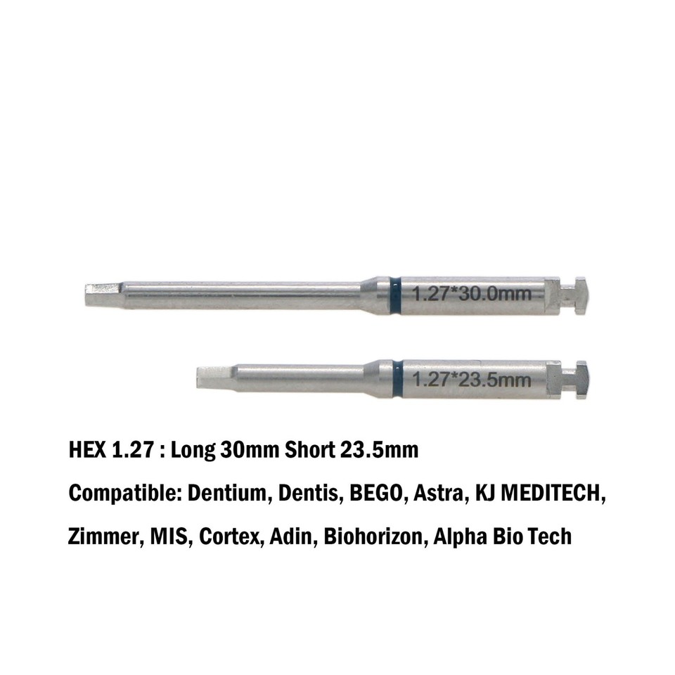 Dental Implant Torque Wrench Hex 1.27mm Driver Tip Fits MIS Camlog Adin ...
