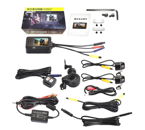 Dash Cam Motorcycle DVR Video Recorder Night Vision Waterproof Front ...