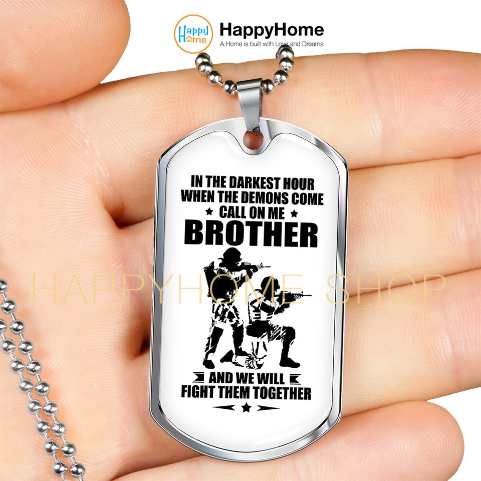 Military Dog Tag Gift for Brothers To my Brother Dog Tag Military ...