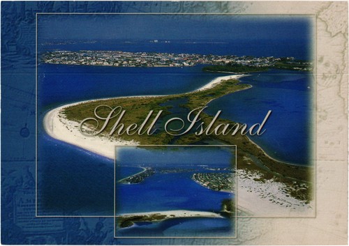 Shell Island, Florida Near St. Pete Beach Aerial View Postcard Unposted ...
