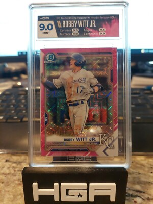 BOBBY WITT JR. 2021 BOWMAN CHROME MEGA BOX PINK REFRACTOR #146/199 HGA ...