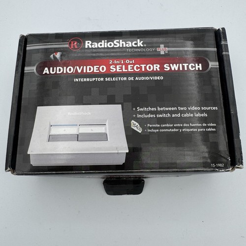 Genuine Radio Shack ~ 2-in/1-Out Audio/Video Selector Switch Vintage ...